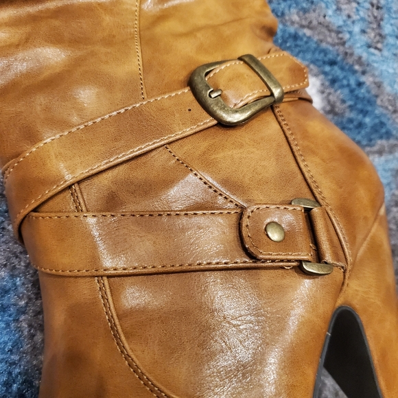 Jessica Cline | Shoes | Nib Jessica Cline Caramel Brown Boots Nib ...